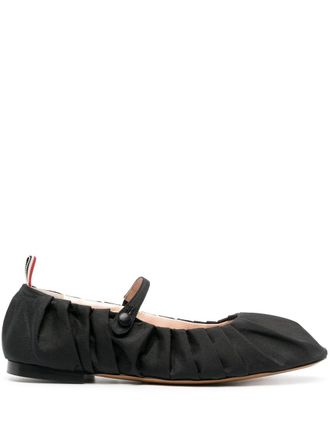 Thom Browne Elegante Ballerinas aus schwarzem Kalbsleder