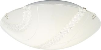 Brilliant Pinola LED Wand- und Deckenleuchte 30cm wei&szlig;/transparent