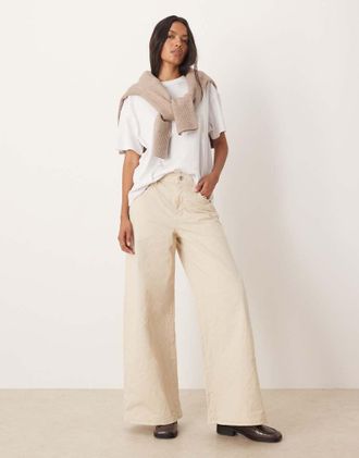 Calvin Klein Jeans Pantalon chino ultra ample - Beige-Neutre