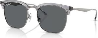 Ray-Ban Rb4418d Sonnenbrillen Gunmetal Fassung Grau Glas Polarisiert 56-19