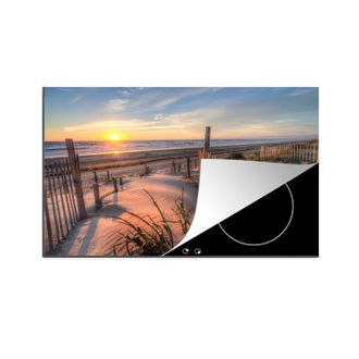 MuchoWow Herdabdeckplatte Ceranfeld Spritzschutz K&uuml;che Strand - Meer - D&uuml;ne - Sonnenuntergang - Landschaft 83x51.5 cm Induktionsherd Abdeckung Induktionskochfe