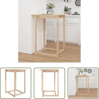 vidaXL Kieferntisch - Bartisch 80x80x110 cm Massivholz Kiefer