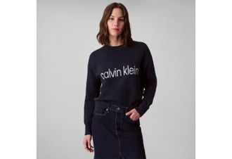 Calvin Klein Jeans Strickpullover Cotton Graphic Pullover Mit Rundhalsausschnitt