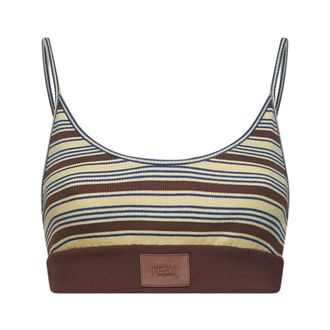 Fendi Baumwoll-Stricktop mit Streifen - - Tops - Damen - Mehrfarbig - M