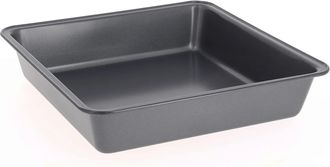 De Buyer Quadratische Backform aus antihaftbeschichtetem Stahl, 22,5 x 22,5 x 5 cm, Schwarz