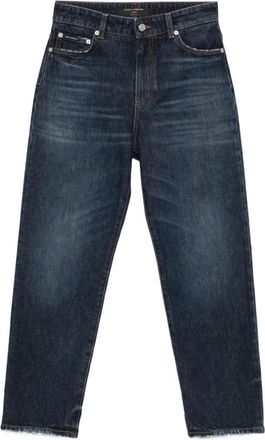 Dolce & Gabbana Femme, Jeans, Bleu, Taille: 34 FR Jean à ourlet effiloché