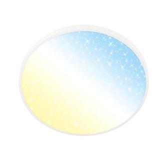 Briloner Plafonnier LED avec télécommande, intensité lumineuse variable, CCT, bandeau décoratif, ciel étoilé, lustre salon, chambre, cuisine, plafonnier salon,