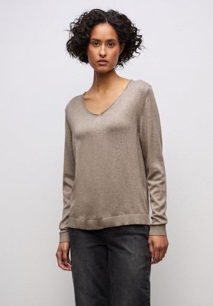 Street One V-Ausschnitt-Pullover Feinstrick