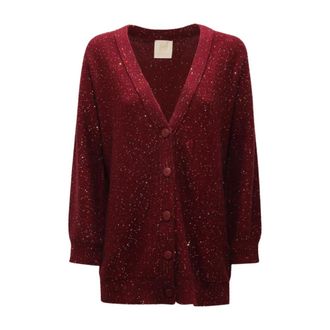 Marella Nerone Cardigan - - Knitwear - Damen - Rot - S