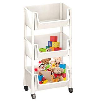 Generic Chariot utilitaire roulant, chariot &agrave; roulettes avec roue, organiseur de jouets, papeterie, collations pour chambres, chariot roulant &agrave; plusieurs nive