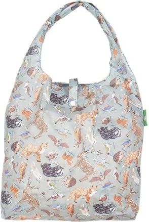 Eco Chic Sac de courses réutilisable Cabas pliable Tote bag résistant à leau (Des bois Olive)