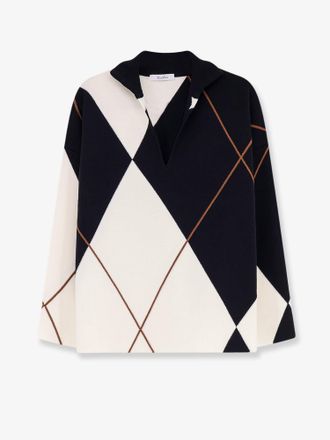 Max Mara Mxmsala argyle pattern virgin wool sweater - MAX MARA - gender_Woman
