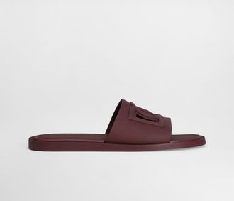 Dolce & Gabbana Rubber Beachwear Slides - Mann Sandalen Und Slides Bordeaux Gummi 41