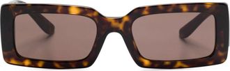 Dolce & Gabbana Eyewear Sonnenbrille mit Logo-Gravur - Braun