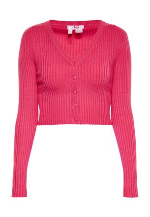 Mymo kurze Strickjacke Damen Rosa