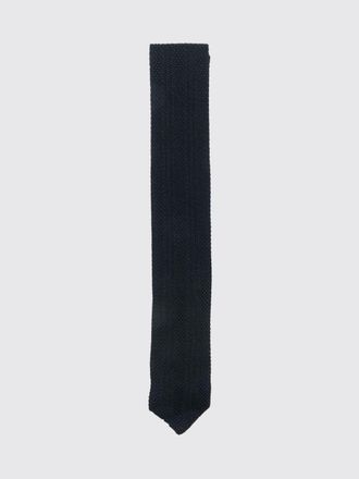 Brunello Cucinelli Cravate en tricot de pure soie avec finition contrastante
