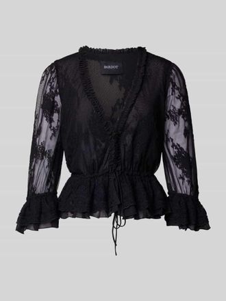 Bardot Regular Fit Bluse aus Mesh mit V-Ausschnitt