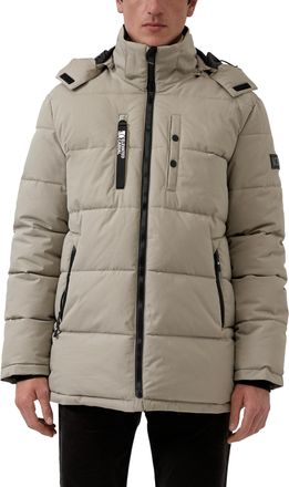 s.Oliver Wasserabweisende Pufferjacke mit abnehmbarer Kapuze und sportiven Details