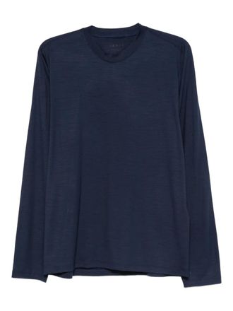 Sease Langarmshirt aus Wolle - Blau