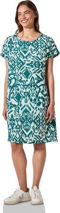 Cecil Linen_LI/CV 2 Color Print Dress Green Lagoon M