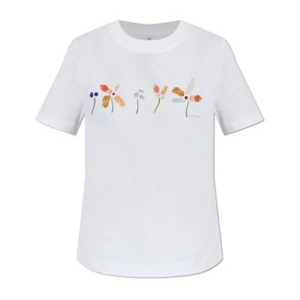 Paul Smith Femme, Tops, Blanc, Taille: 36 FR T-shirt avec imprim&eacute;