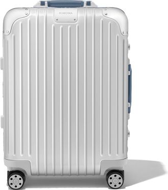 Rimowa Original Cabin Twist Koffer in Silber & Powder Blue - Aluminium - 55x40x23