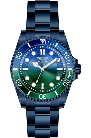 Invicta Pro Diver 50966 Herrenuhr - Quarzwerk - Edelstahl mit gr&uuml;nem Zifferblatt - 43 mm