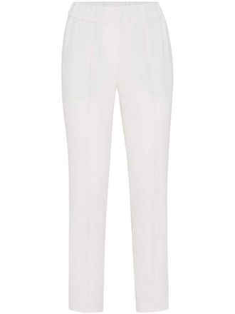 Brunello Cucinelli Gekürzte Tapered-Hose - Weiß