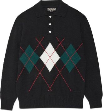 Baracuta Homme, Pulls, Multicolore, Taille: M Argyle Polo Neck