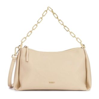 Kazar Femme, Sacs, Beige, Taille: ONE Size Sac &agrave; main en cuir avec d&eacute;tail cha&icirc;ne