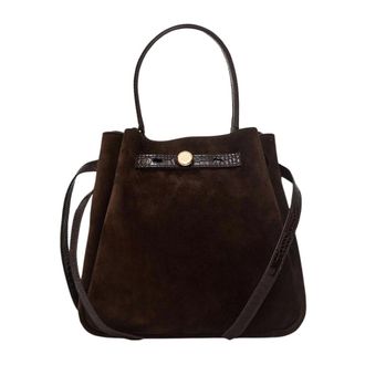 Tory Burch Sac seau Romy en su&egrave;de - Femme - Sacs - Brun - Taille: ONE Size