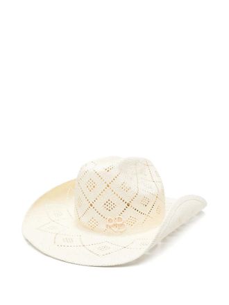 Ruslan Baginskiy chapeau Cowboy &agrave; d&eacute;coupes - Tons neutres