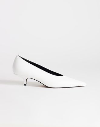 Topshop Avril - Chaussures mi-hautes &agrave; petit talon - Blanc