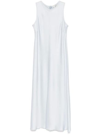 Forte_Forte robe en satin à coupe longue - Bleu