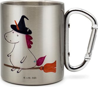 Mr. & Mrs. Panda Thermobecher Einhorn Hexe - Geschenk, Edelstahl, Leben, Becher, Tasse, Unicorn, Freundin, Teufel, Isolierbecher, Engel
