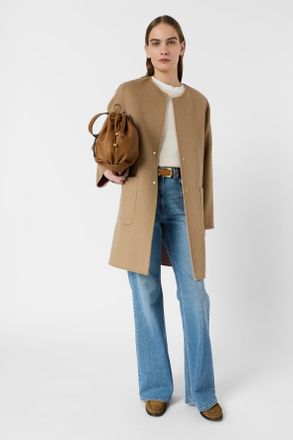 Gerard Darel Manteau r&eacute;versible en laine fine - PRECILIA - Rose