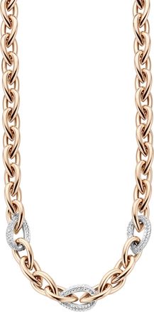Orphelia Damen-Collier Fantasie teilvergoldet Zirkonia transparent Rundschliff 46 cm-ZK-7161