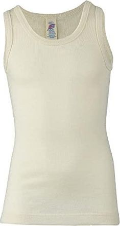 Engel Engel Nick & Ben Chemise en laine et soie pour enfant Taille 92-176 - Beige - 12 ans