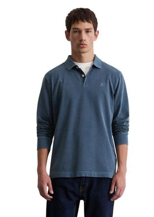 Marc O'Polo Langarm-Poloshirt im Washed-Look