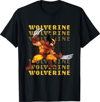 MARVEL Cosmic Invasion Game Wolverine Retro Pixel Graphics T-Shirt