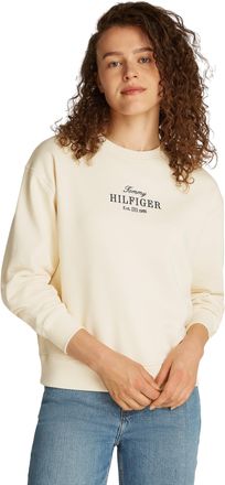 Tommy Hilfiger Damen Sweatshirt Regular aus Baumwolle, Beige (Calico), 3XL