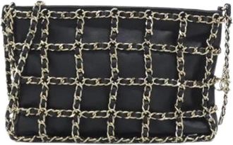 Chanel Sac bandouli&egrave;re en cuir dagneau Pre-owned - Femme - Pre-owned - Noir - Taille: ONE Size