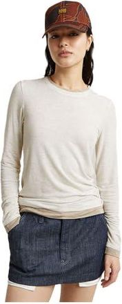G-Star G-Star Femme Haut Double Layer, Multicolore (milk htr D25049-D703-971), S