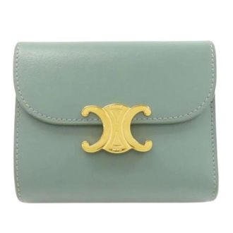 Celine unisex, Pre-owned, Vert, Taille: ONE Size Portefeuille Bi-fold Pre-owned