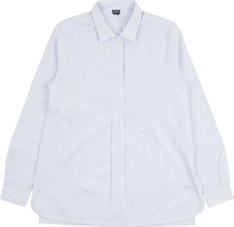 Fay Femme, Blouses et Chemises, Bleu, Taille: 36 FR Chemise R&eacute;guli&egrave;re Ray&eacute;e en Coton