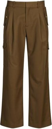 Drôle de Monsieur Pantalon cargo en laine mélangée