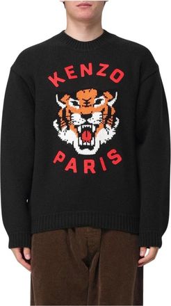 Kenzo Tiger Head Sweater - - Knitwear - Herren - Schwarzk - S