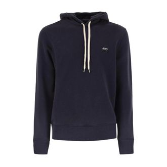 Autry Baumwoll-Hoodie mit Logo - - Sweatshirts & Hoodies - Herren - Blau - XL