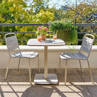 Hesperide Table de jardin 2 places Alegoria 70x70cm argile - Hesp&eacute;ride
