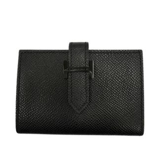 Herm&egrave;s Pre-owned Bean Epsom Leather Card Holder - Femme - Pre-owned - Noir - Taille: ONE Size